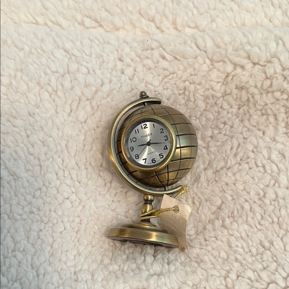 Timex | Wall Decor | Timex Brass Globe Miniature Table Clock | Poshmark